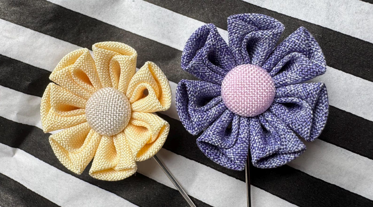 Buttonhole. Fabric Flower Buttonhole - Lapel Pin - Flower Brooch ...