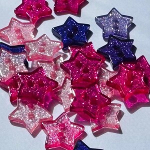 Glitter Resin Star Buttons – Sparkly Craft Supplies (10 Pack) - Etsy