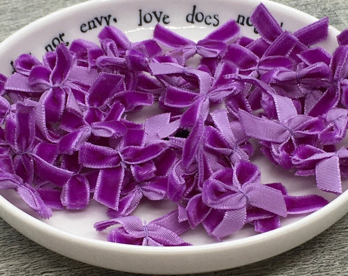 Mini Velvet Bows 2.5 Inch - Etsy