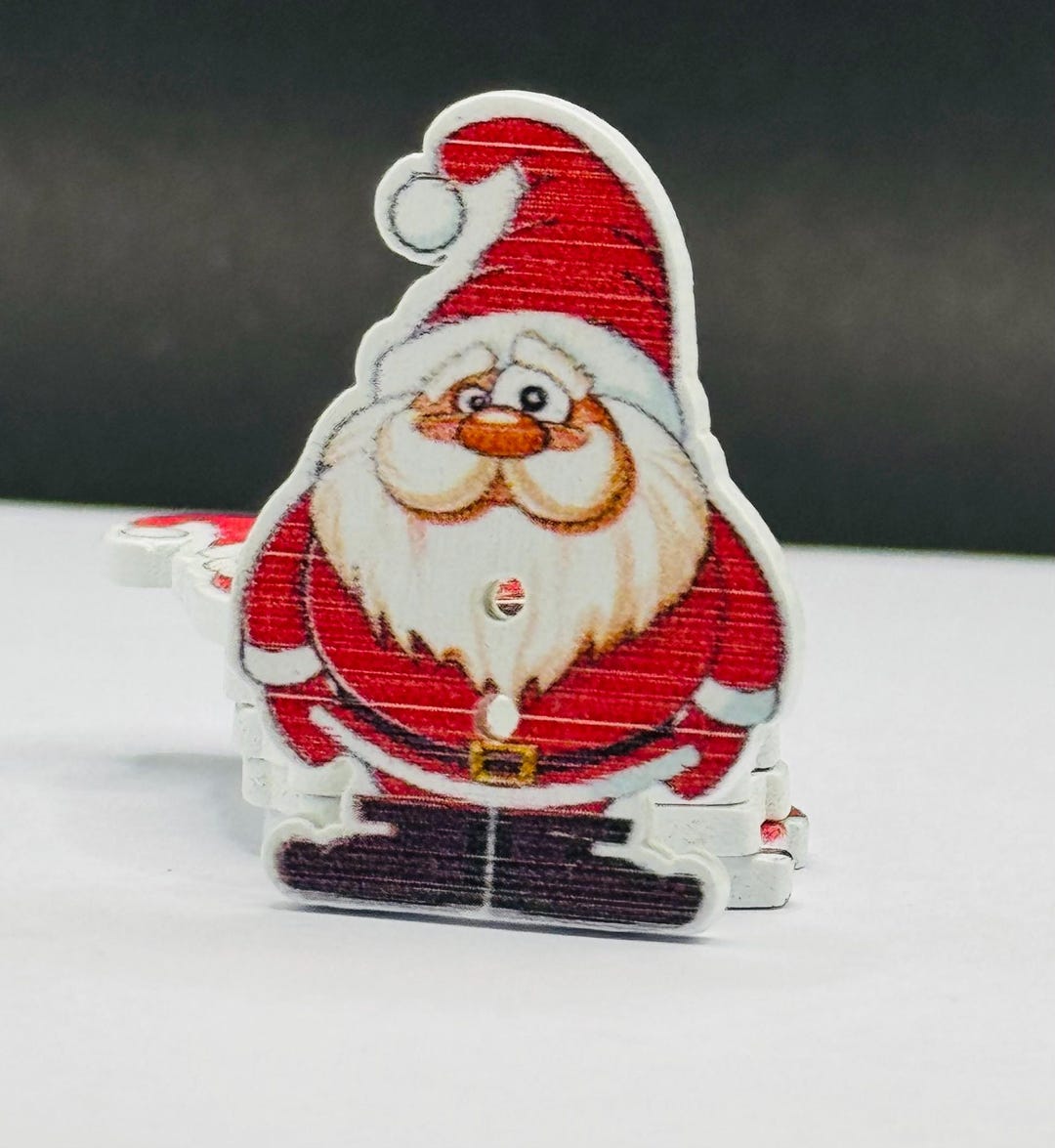 Wooden Santa Buttons. Adorable Santa Sewing Buttons in Packs of 10 or ...