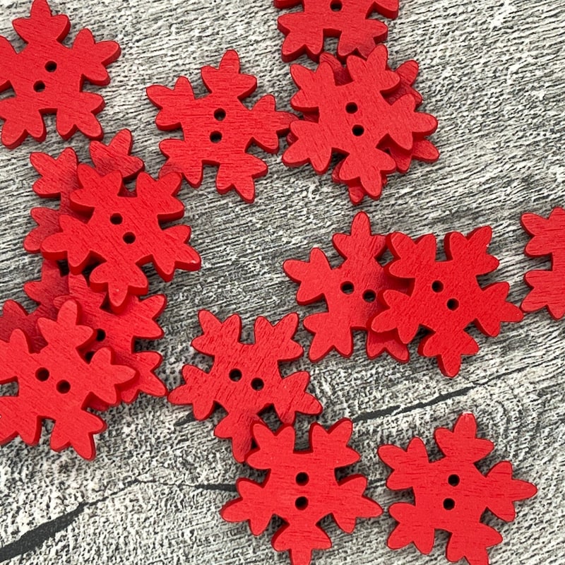 Snowflakes Buttons - Etsy