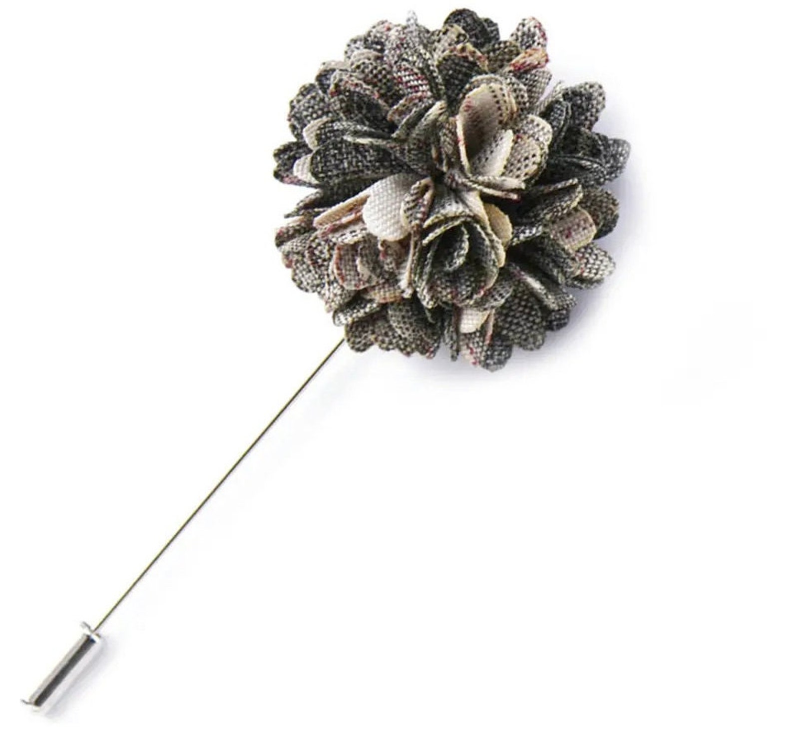 Buttonhole. Fabric Flower Buttonhole - Lapel Pin - Flower Brooch ...