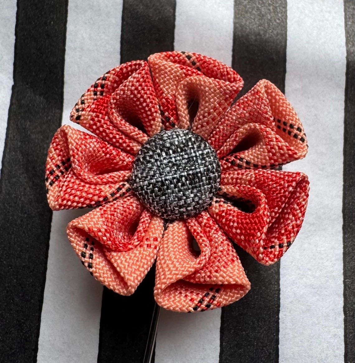 Buttonhole. Fabric Flower Buttonhole - Lapel Pin - Flower Brooch ...