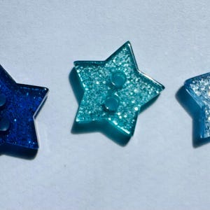 Glitter Resin Star Buttons – Sparkly Craft Supplies (10 Pack) - Etsy