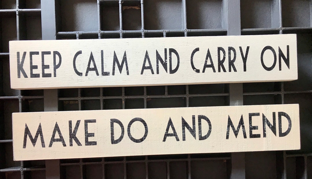 Make Do and Mend. East of India Shabby Chic Large Wooden Block Signs ...