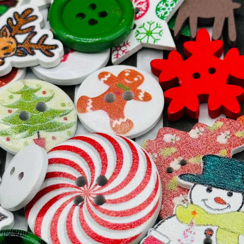 Christmas Buttons - Etsy
