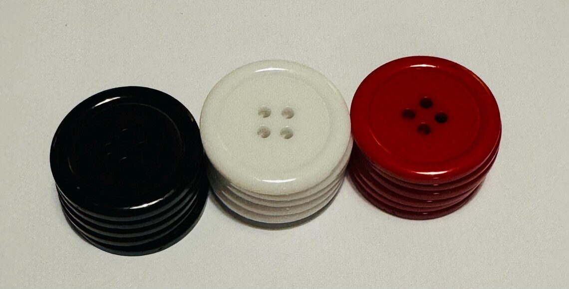 Extra Large Glossy Resin Buttons, 35mm, Set of 6 - Etsy