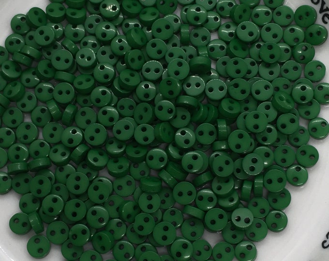 Vintage Buttons, Green Buttons, Set of 24 Vintage 1970's Translucent ...