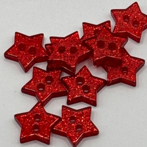 Glitter Resin Star Buttons – Sparkly Craft Supplies (10 Pack) - Etsy