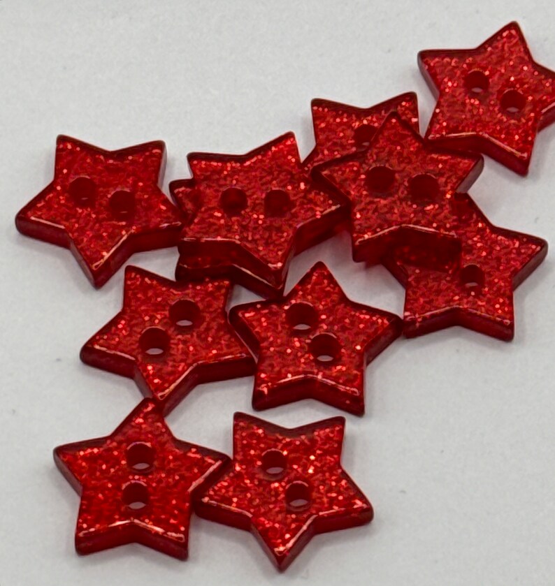 Glitter Resin Star Buttons – Sparkly Craft Supplies (10 Pack) - Etsy