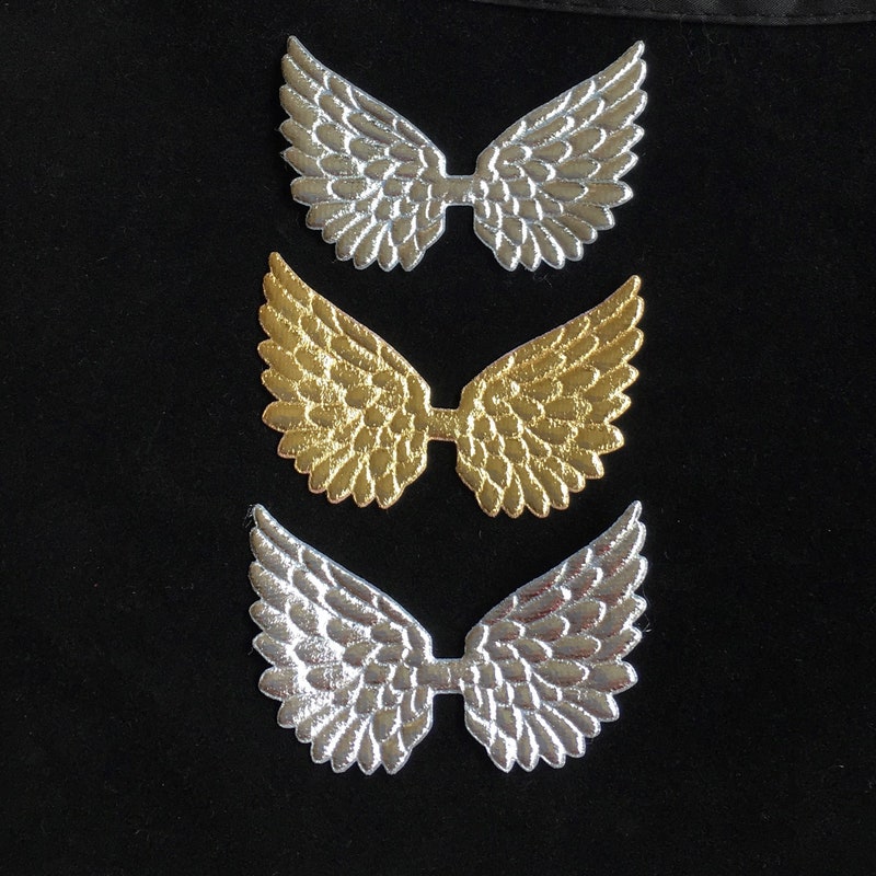 Silver Glitter Angel Wings - Etsy UK