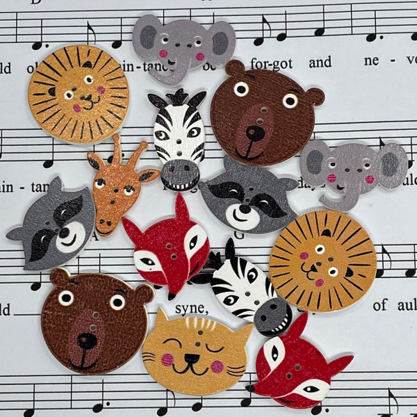 Animal Buttons - Etsy UK