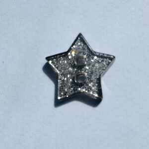 Glitter Resin Star Shaped Buttons. Christmas Craft Buttons. Sparkly ...