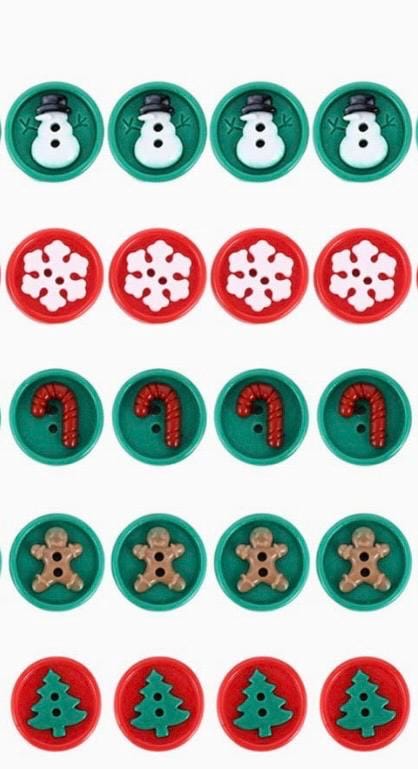 Christmas Buttons - 20mm Large Resin Christmas Buttons in Various ...