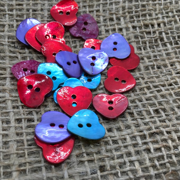 Heart Shaped Buttons - Etsy UK
