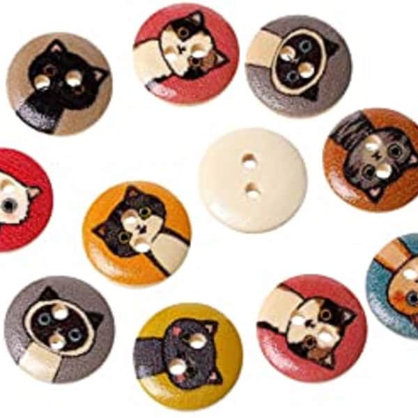 Cat Buttons - Etsy