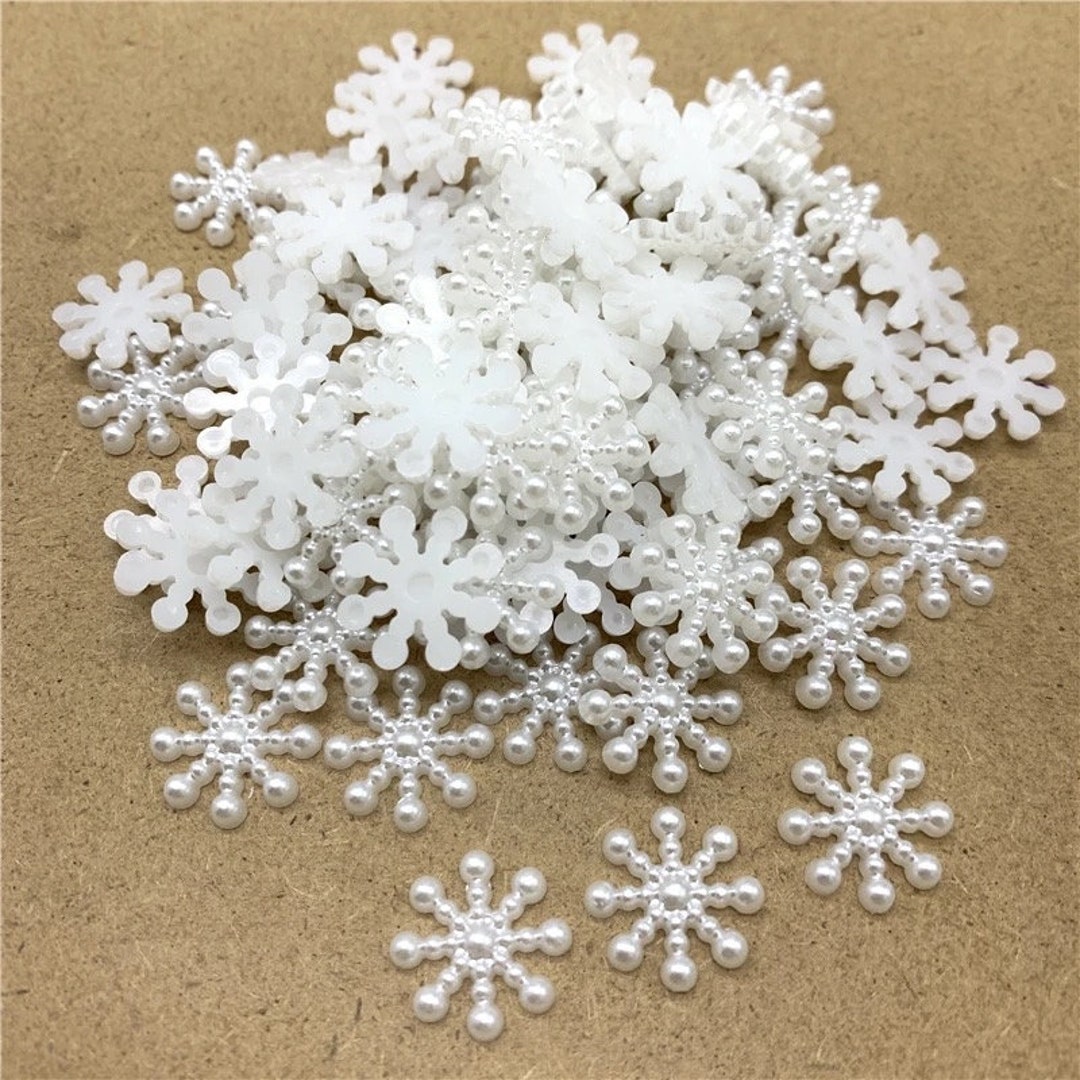 15mm Snowflake Shaped Christmas Flat Backs. Resin Flatbacks, Various ...