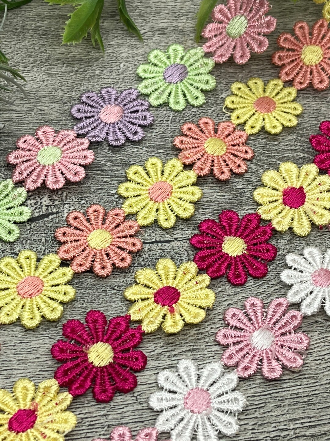 Lace Flower Trim by the Metre- Various Colours and Designs to Choose ...