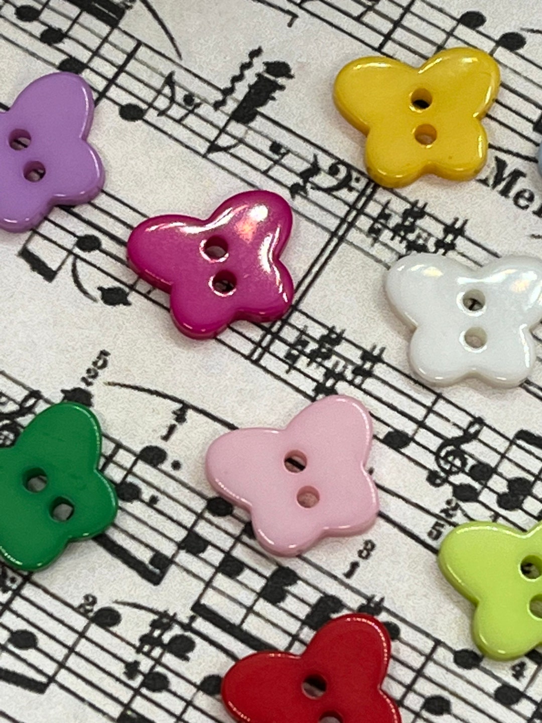 15 Mm Resin Butterfly Shaped Buttons. Colourful Butterfly - Etsy