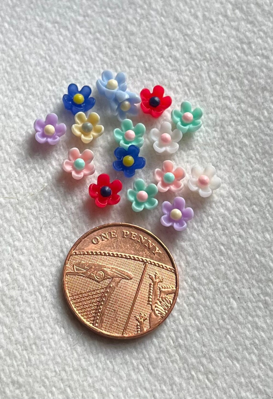 Tiny 6 Mm Flower Cabochons Coloured Flower Flatbacks Resin - Etsy
