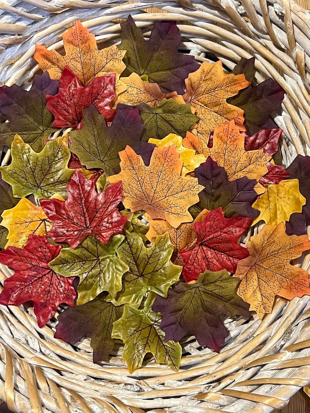 Autumn Maple Leaves. Fabric Maple Leaves for Home Decoration. Various ...