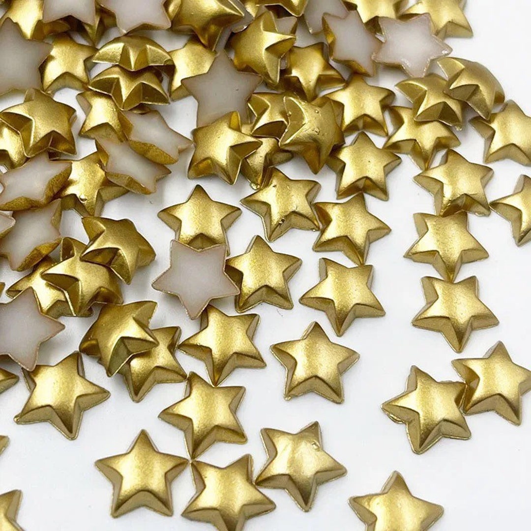 Star Shaped Cabochons X 20. 11 Mm Flat Back Stars in Various Colours ...