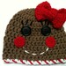 Crochet Gingerbread Man, Gingerbread Girl, Gingerbread, Hat, Beanie ...