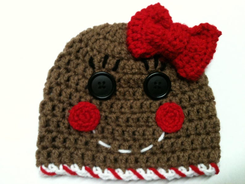 Crochet Gingerbread Man, Gingerbread Girl, Gingerbread, Hat, Beanie ...