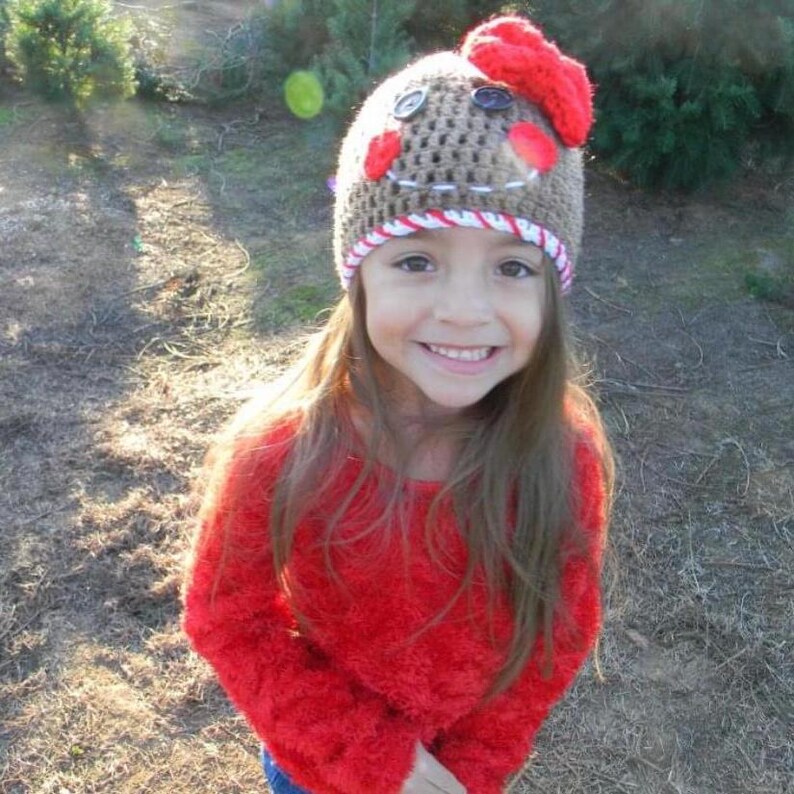 Crochet Gingerbread Man, Gingerbread Girl, Gingerbread, Hat, Beanie ...