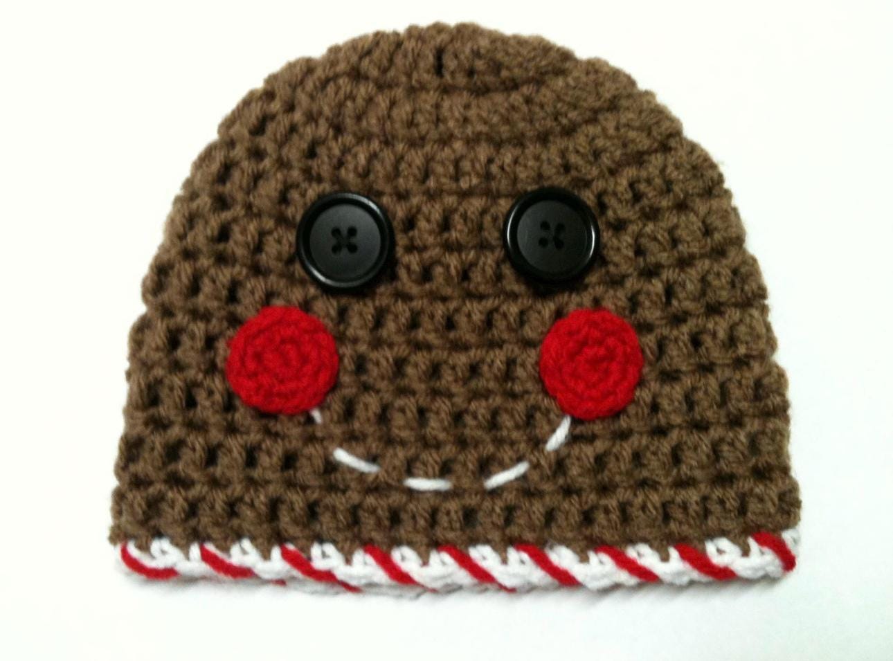 Crochet Gingerbread Man, Gingerbread Girl, Gingerbread, Hat, Beanie ...