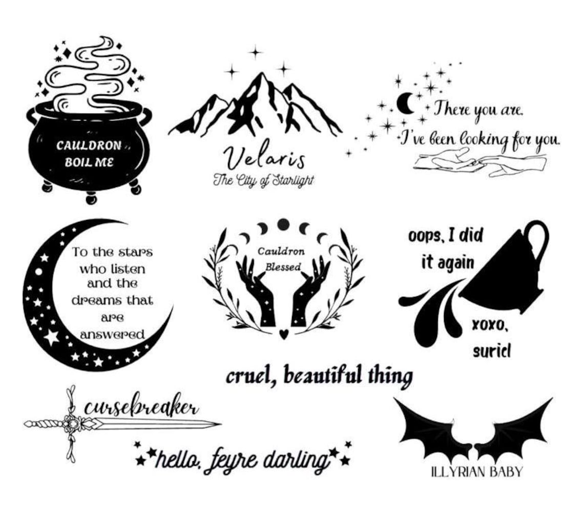 Acotar SVG & PNG Bundle, 10 Images / Feyre / Rhysand / Velaris ...