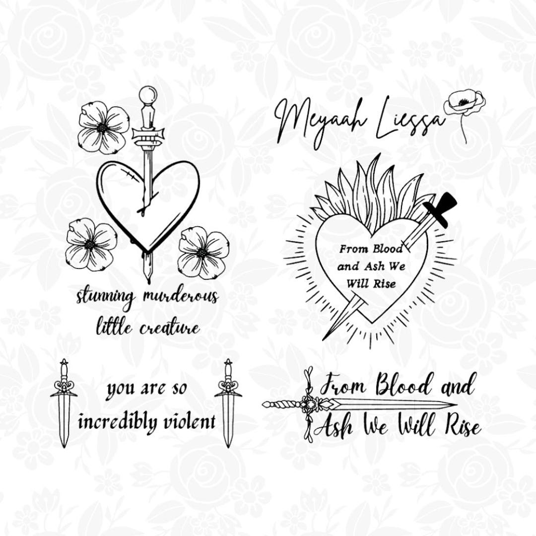 From Blood and Ash Bundle, 5 Images / SVG & PNG / Flesh and Fire ...