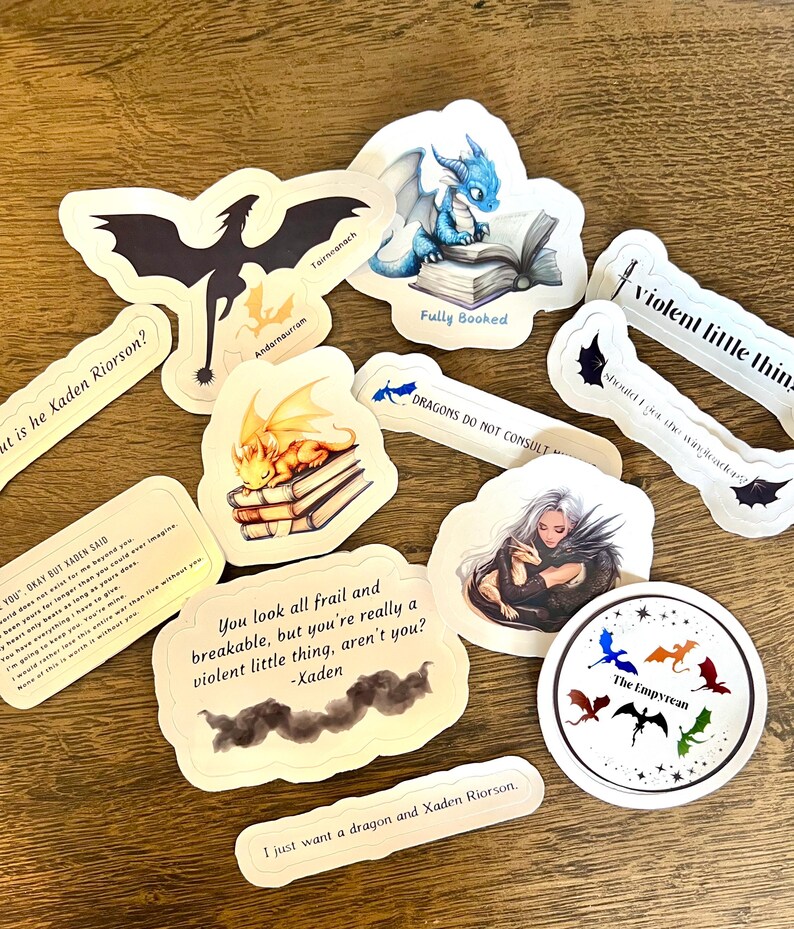 Fourth Wing Stickers / Iron Flame / Bookish / Violet / Xaden - Etsy