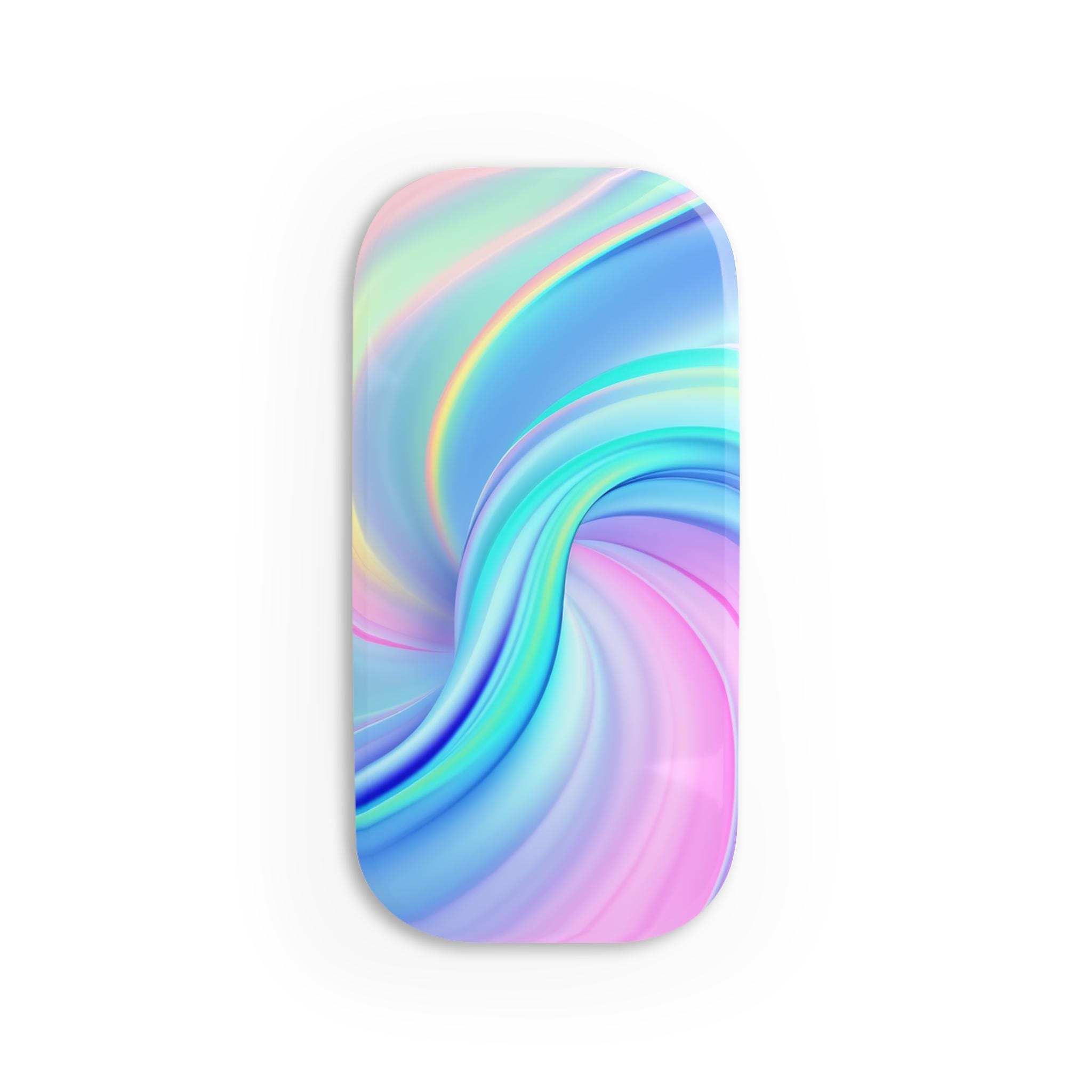 Pastel Swirl Phone Click-on Grip for iPhone Galaxy and Pixel, Stand for ...