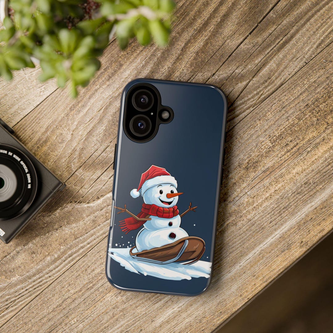 Snowman Phone Case | Winter Holiday Cell Phone Cover, Fun Holiday Gift ...