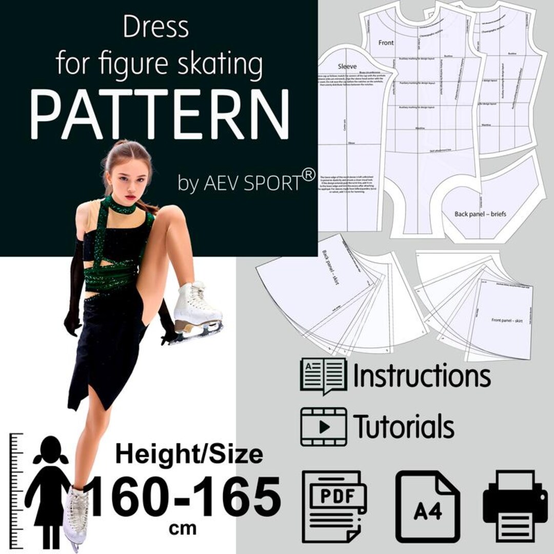 Figure Skating Dress Sewing Pattern PDF – With Basic Sewing and ...