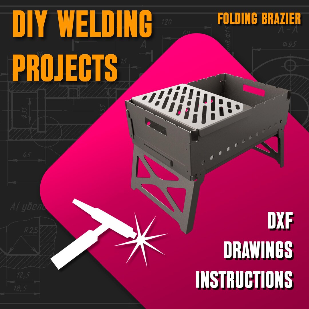 Welding Project Plans Templates Drawings Metal Folding Brazier DXF PDF ...