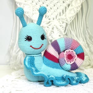 Snail Crochet Pattern PDF Rainbow Snail Amigurumi Toy Crochet Tutorial ...