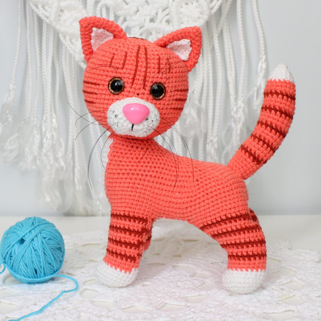 Cat Crochet Pattern PDF in English Realistic Kitten Crochet Tutorial ...