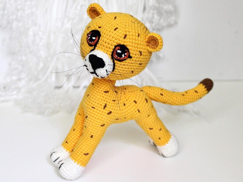 Cheetah Crochet Pattern PDF Safari Animal Amigurumi Toy Crochet ...