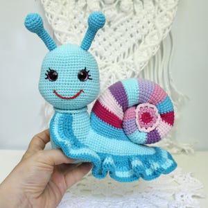 Snail Crochet Pattern PDF Rainbow Snail Amigurumi Toy Crochet Tutorial ...