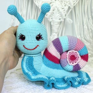 Snail Crochet Pattern PDF Rainbow Snail Amigurumi Toy Crochet Tutorial ...