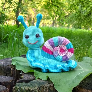 Snail Crochet Pattern PDF Rainbow Snail Amigurumi Toy Crochet Tutorial ...
