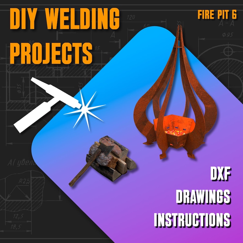 Welding Project Plans Templates Drawings Metal Fire Pit 6 DXF PDF Low ...