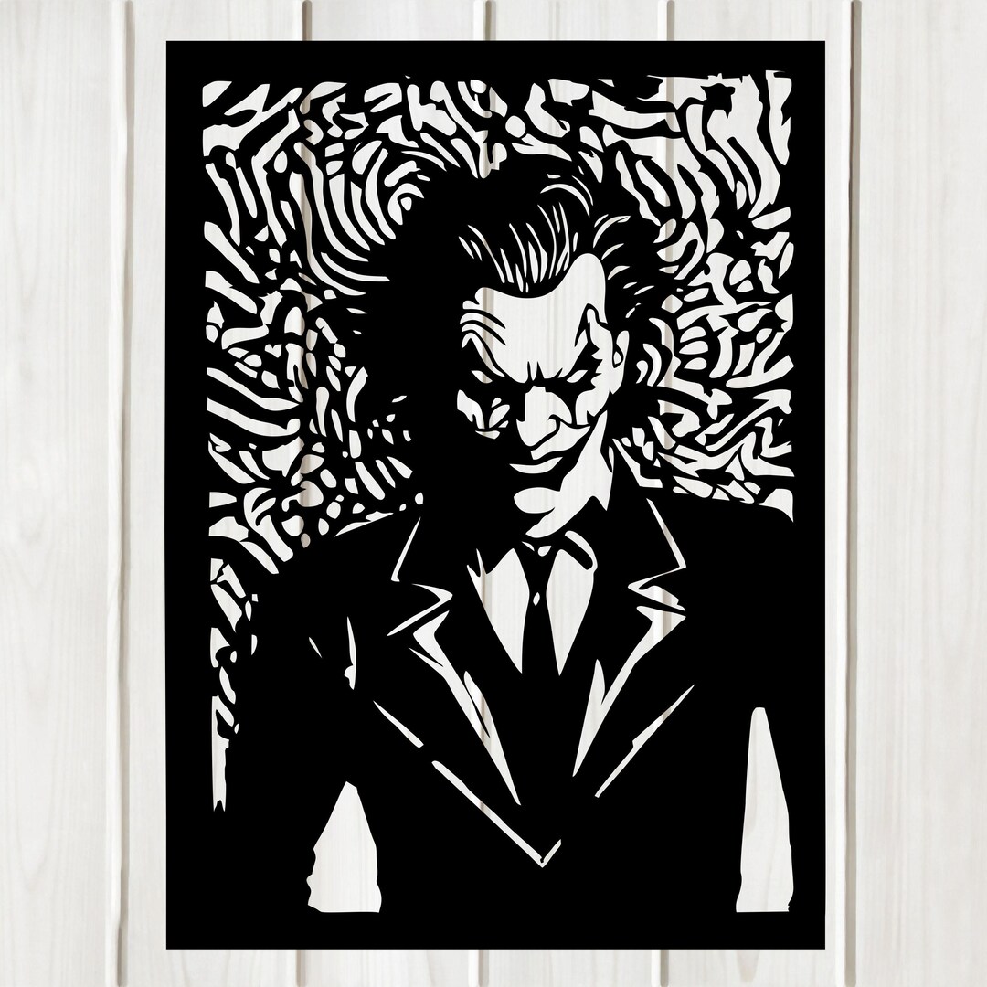 Joker Wall Art Decor Laser Cut Dxf Glowforge Svg Xtool CNC Router ...