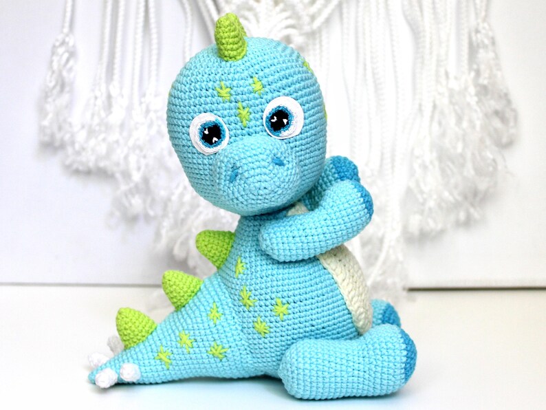 Crochet Dinosaur Pattern Amigurumi Stegosaurus Plush Dinosaur Animal ...
