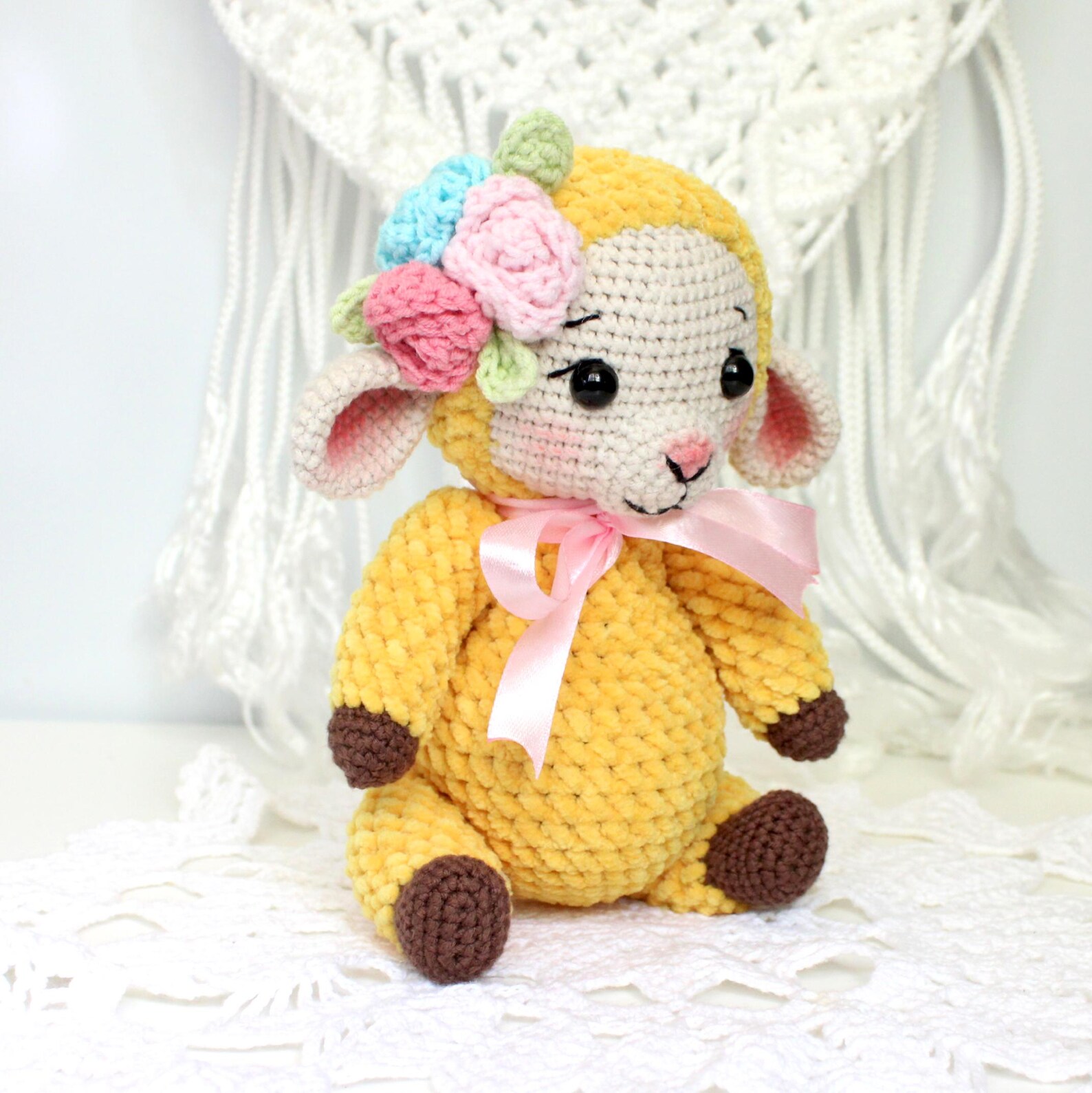 Crochet Lamb Pattern PDF Amigurumi Sheep Ram Stuffed Animal Toy Crochet ...