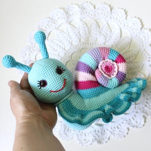 Snail Crochet Pattern PDF Rainbow Snail Amigurumi Toy Crochet Tutorial ...