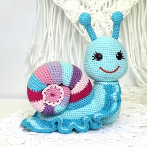 Snail Crochet Pattern PDF Rainbow Snail Amigurumi Toy Crochet Tutorial ...