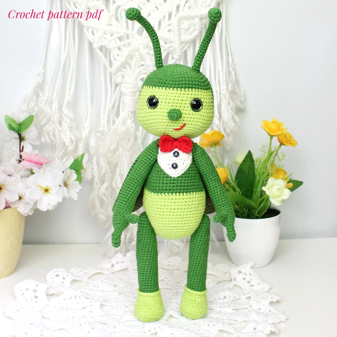 Grasshopper Crochet Pattern PDF Amigurumi Beetle Insect Toy Crochet ...